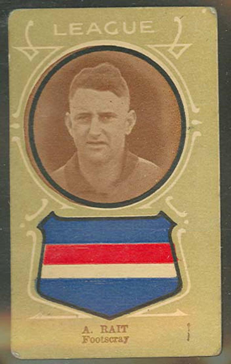 Trade card featuring Alan Rait c1930s - Australian Sports Museum