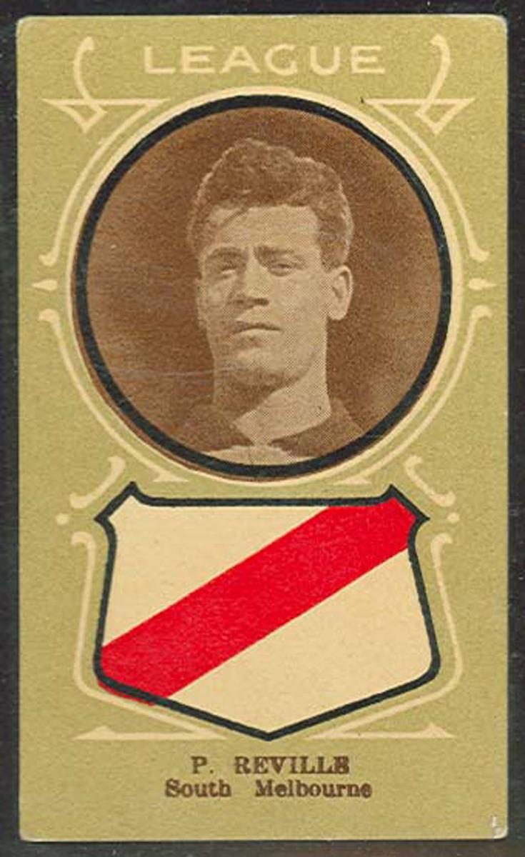 Trade card featuring P Reville c1930s - Australian Sports Museum