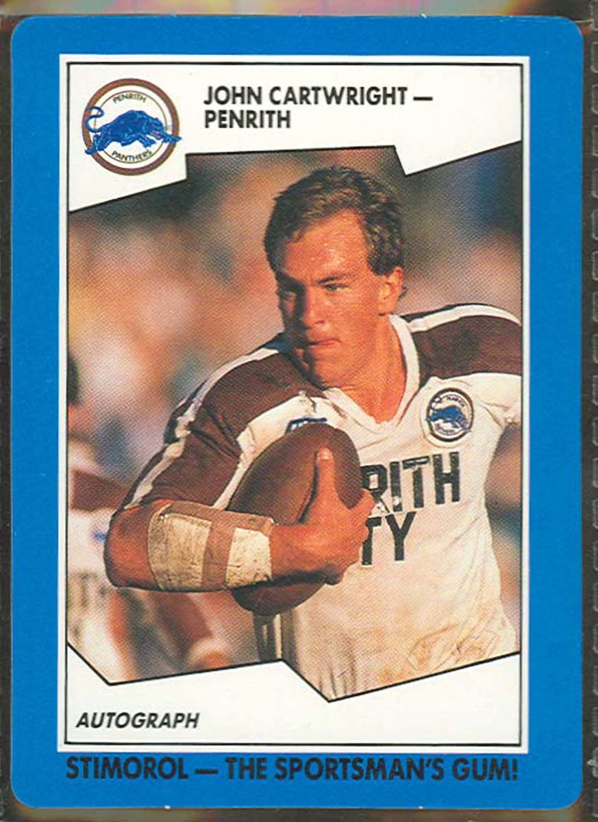 1989 Stimorol Rugby League John Cartwright trade card - Australian ...