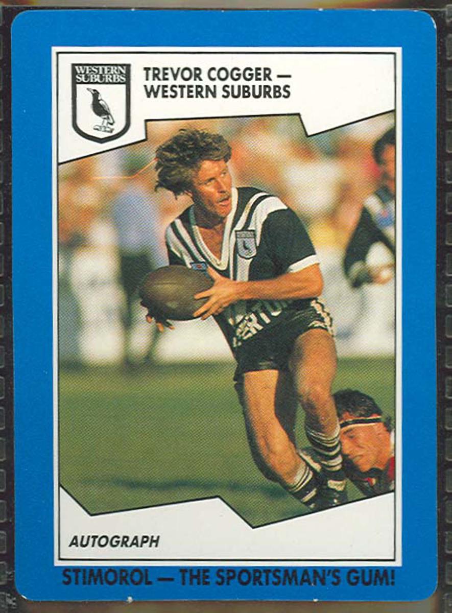 1989 Stimorol Rugby League Trevor Cogger trade card - Australian Sports ...