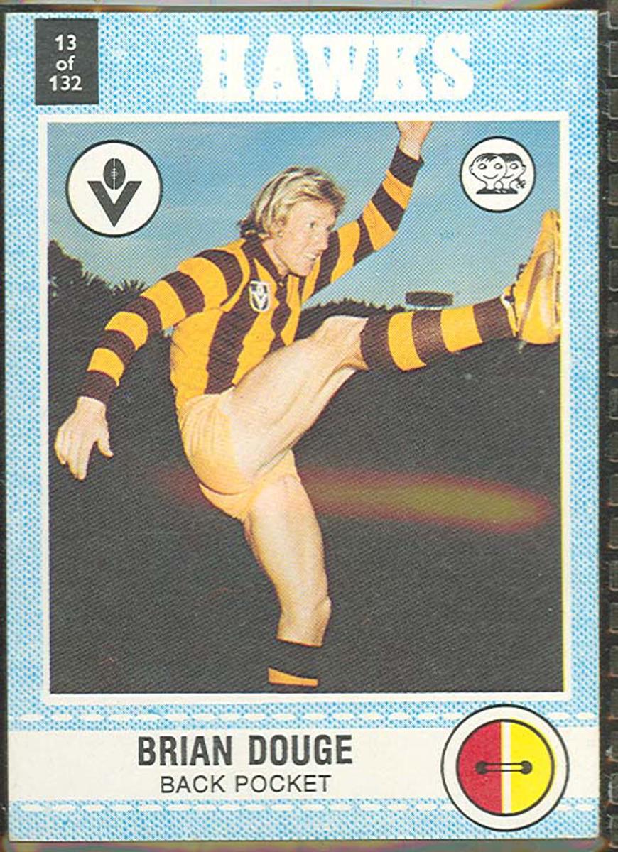 1977 Scanlens VFL Football Brian Douge trade card - Australian Sports ...