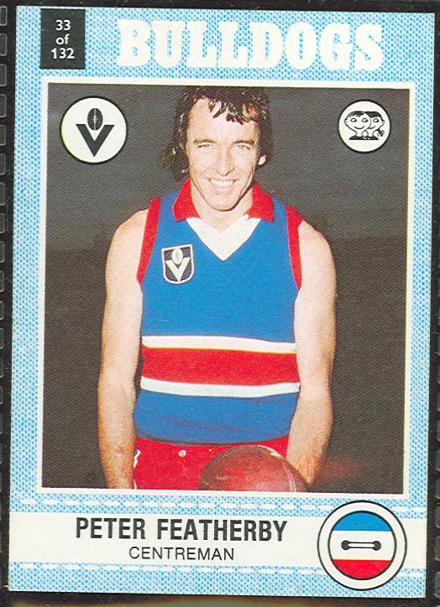 1977 Scanlens VFL Football Peter Featherby trade card - Australian ...