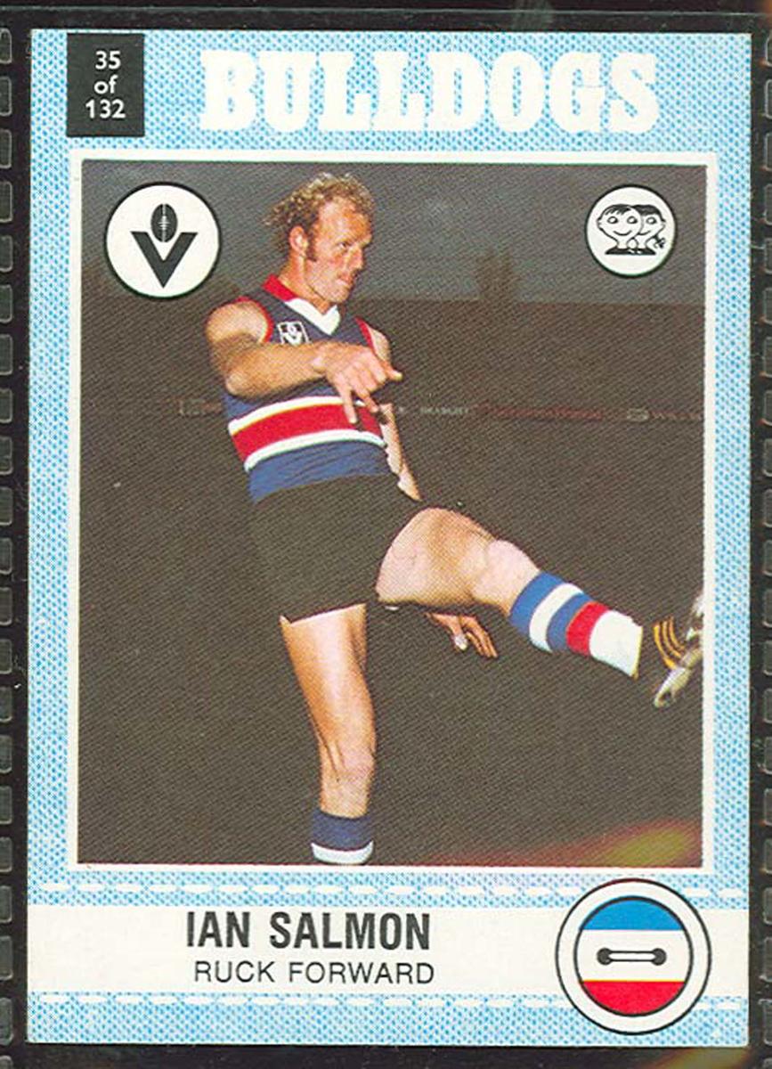 1977 Scanlens VFL Football Ian Salmon trade card - Australian Sports Museum