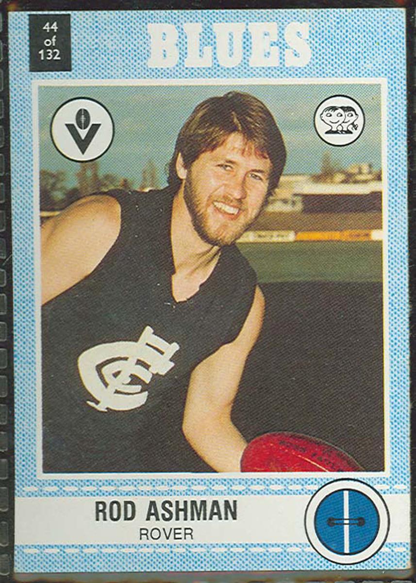 1977 Scanlens VFL Football Rod Ashman trade card - Australian Sports Museum