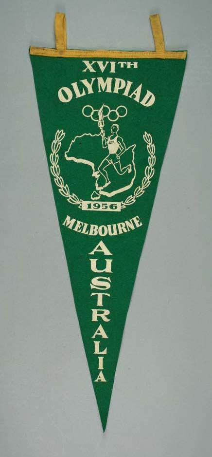 Pennant, 1956 Melbourne Olympic Games - Australian Sports Museum Pennant, 1956 Melbourne Olympic Games - Australian Sports Museum
