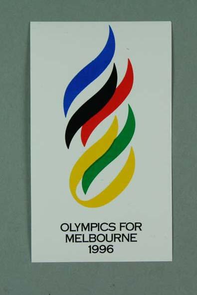 Stickers Melbourne 1996 Olympic Games Logo Australian Sports Museum stickers-melbourne-1996-olympic-games-logo-australian-sports-museum