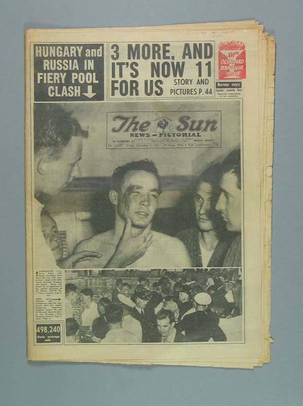 Newspaper, The Sun - 7 December 1956 - Australian Sports Museum