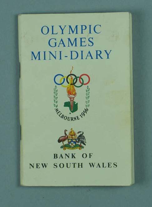 Booklet, "Olympic Games Mini-Diary" 1956 - Australian Sports Museum