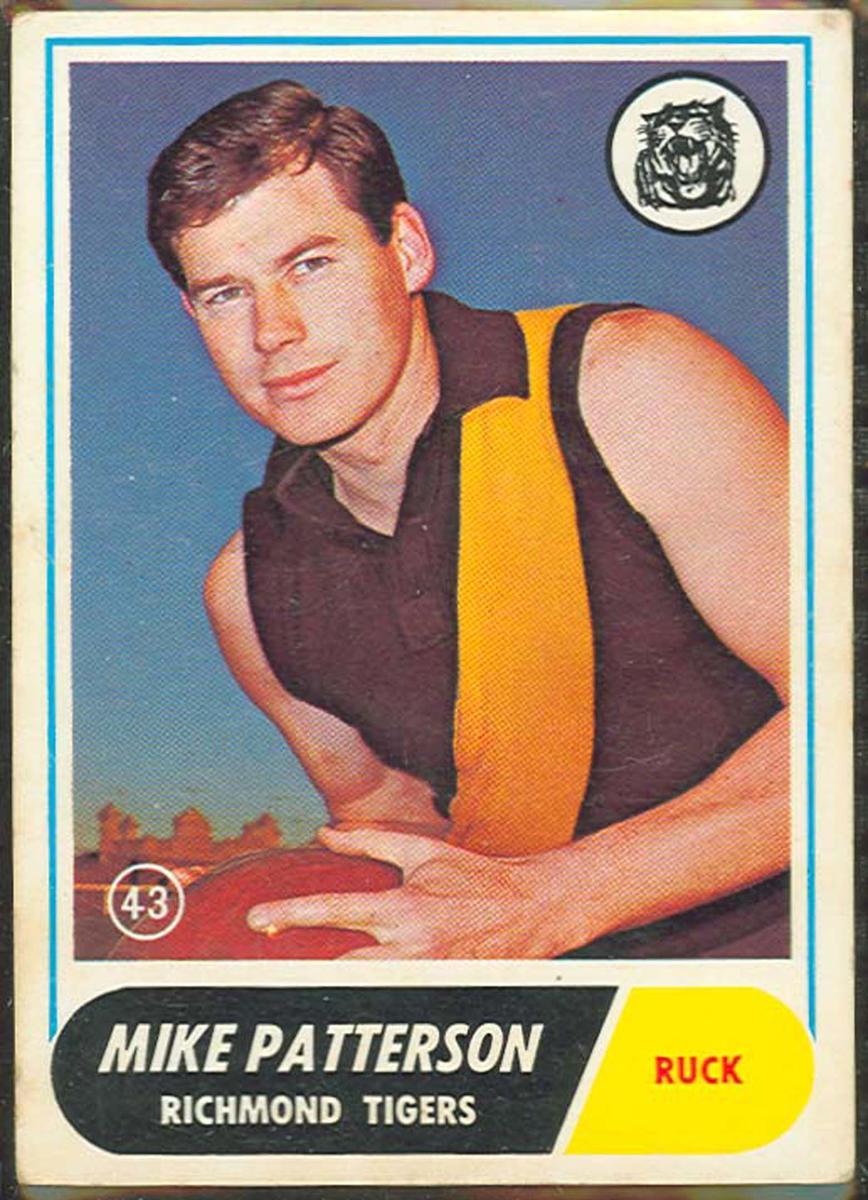 1969 Scanlens (Scanlens) Australian Football Mike Patterson Trade Card ...