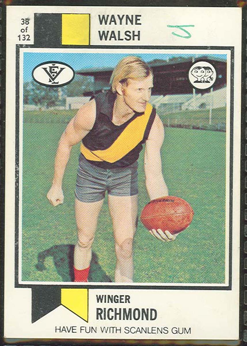 1974 Scanlens (Scanlens) Australian Football Wayne Walsh Trade Card ...