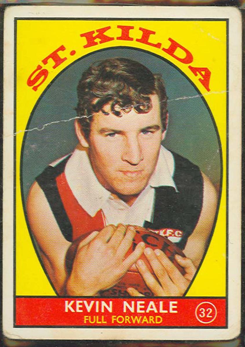 1968 Scanlens (Scanlens) Australian Football Kevin Neale Trade Card ...