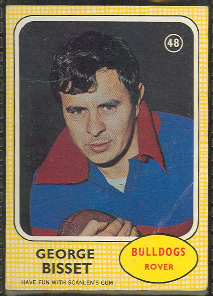 1970 Scanlens (Scanlens) Australian Football George Bisset Trade Card ...