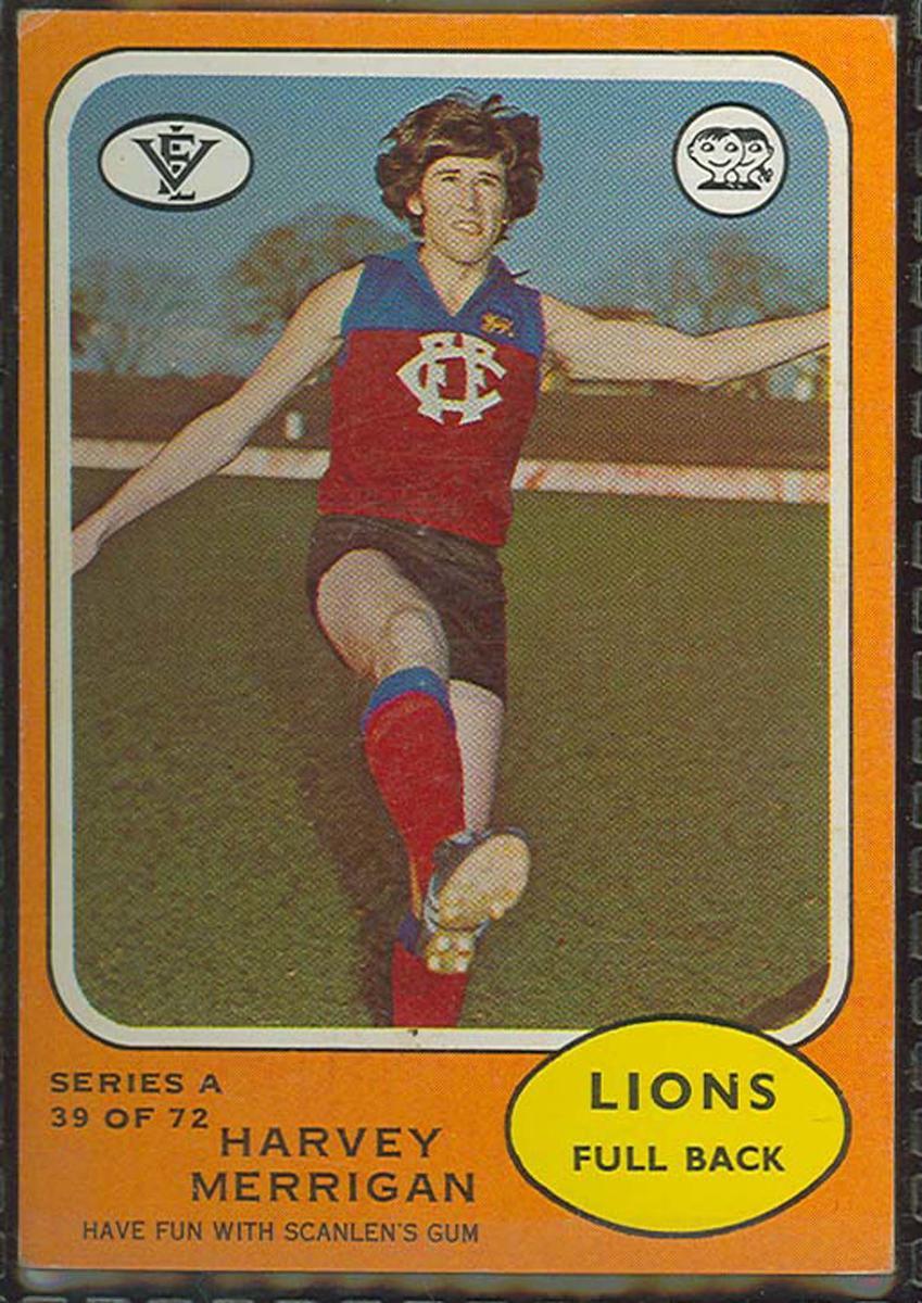 1973 Scanlens (Scanlens) Australian Football Harvey Merrigan Trade Card ...