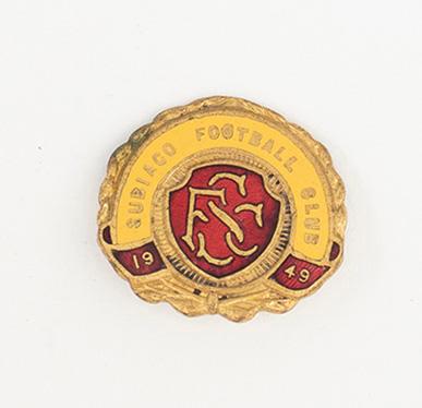 Subiaco Football Club badge used by Brighton Diggins, 1949 - Australian ...
