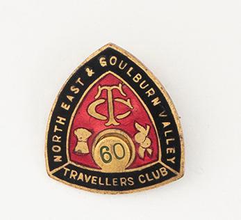 North East and Goulburn Valley Travellers Club pin, used by Brighton ...