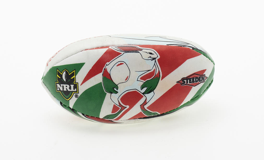 Souvenir miniature football produced for the Rabbitohs readmission to ...