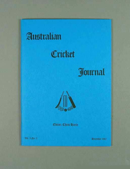 Australian Cricket Journal, Vol 3 No 2 - Australian Sports Museum