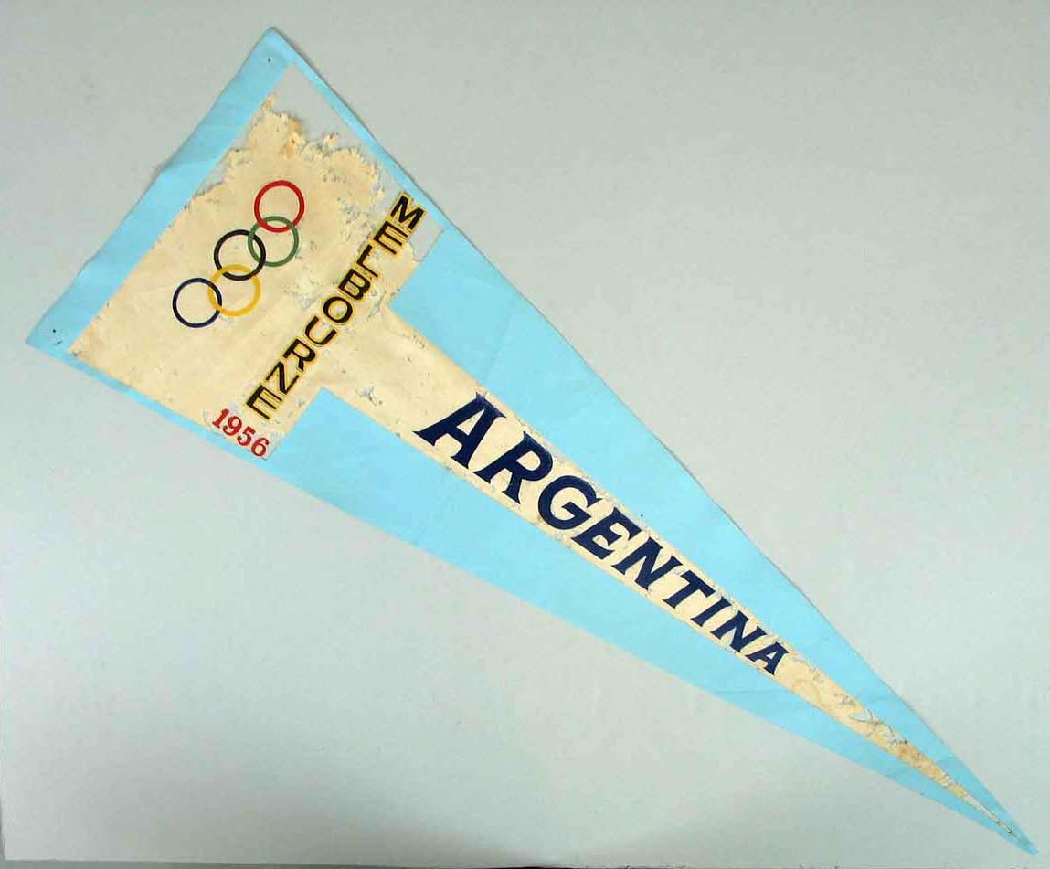 1956 Melbourne Olympic Games - Argentina pennant - Australian Sports Museum 1956 Melbourne Olympic Games - Argentina pennant - Australian Sports Museum