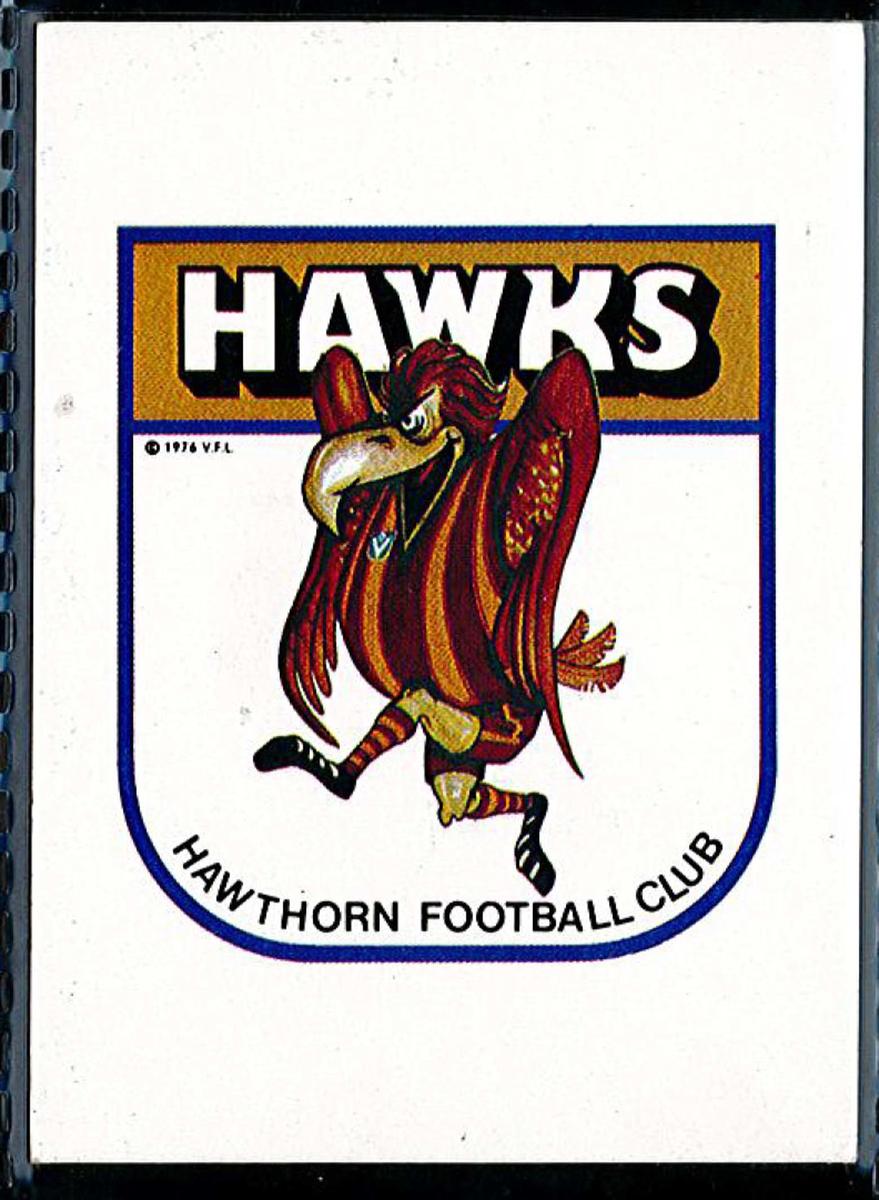 1981 Scanlens VFL Football Hawthorn logo trade card - Australian Sports ...