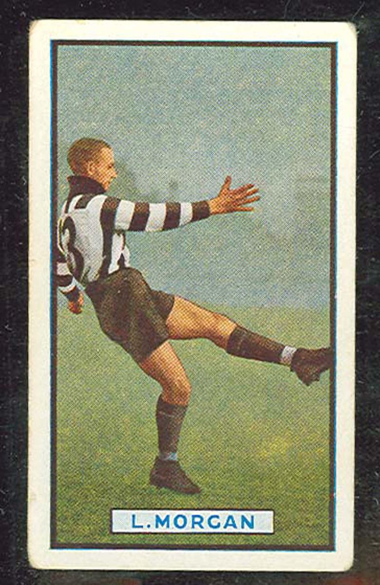 Trade card featuring Leo Morgan c1930s - Australian Sports Museum