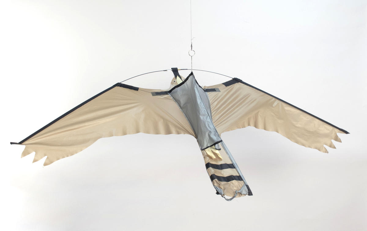 Hawk shaped kite used to deter seagulls at the MCG during 2022 AFL ...