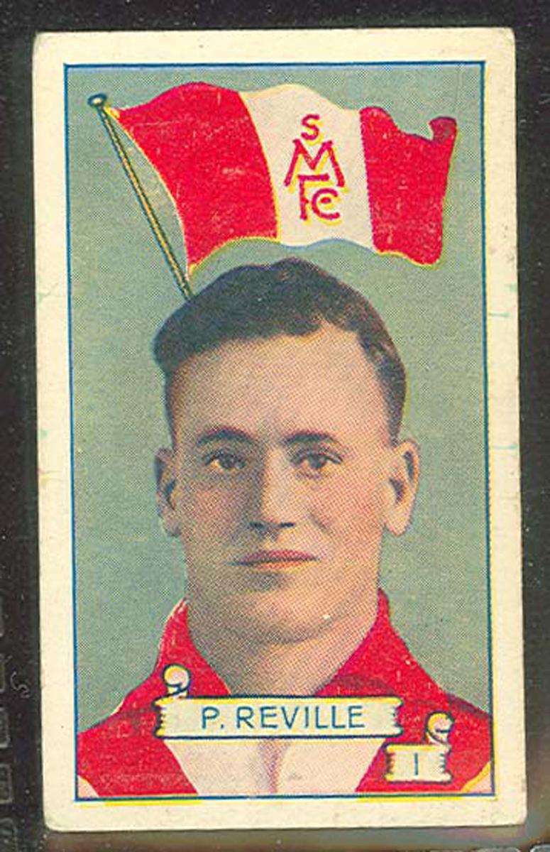 Trade card featuring Peter Reville c1930s - Australian Sports Museum