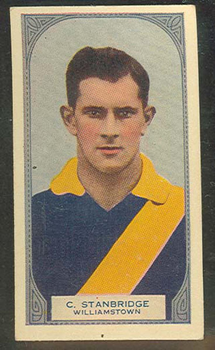 Trade card featuring Charles Stanbridge c1930s - Australian Sports Museum