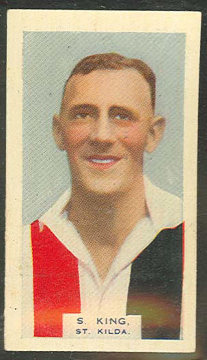 Trade card featuring Stuart King c1930s - Australian Sports Museum