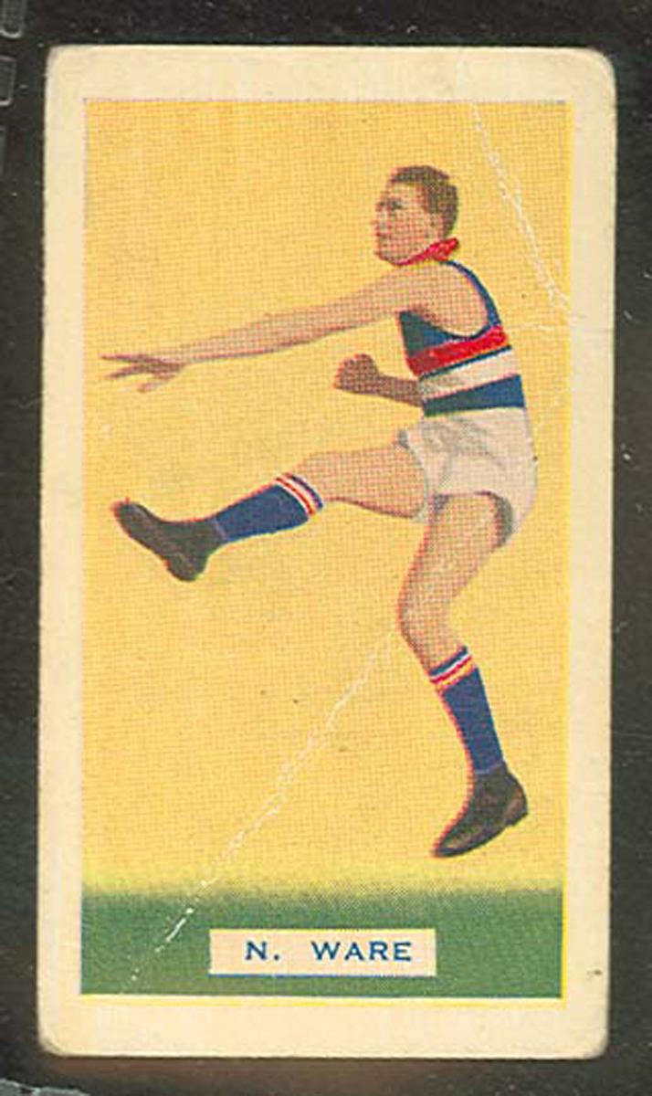 Trade card featuring Norman Ware c1930s - Australian Sports Museum