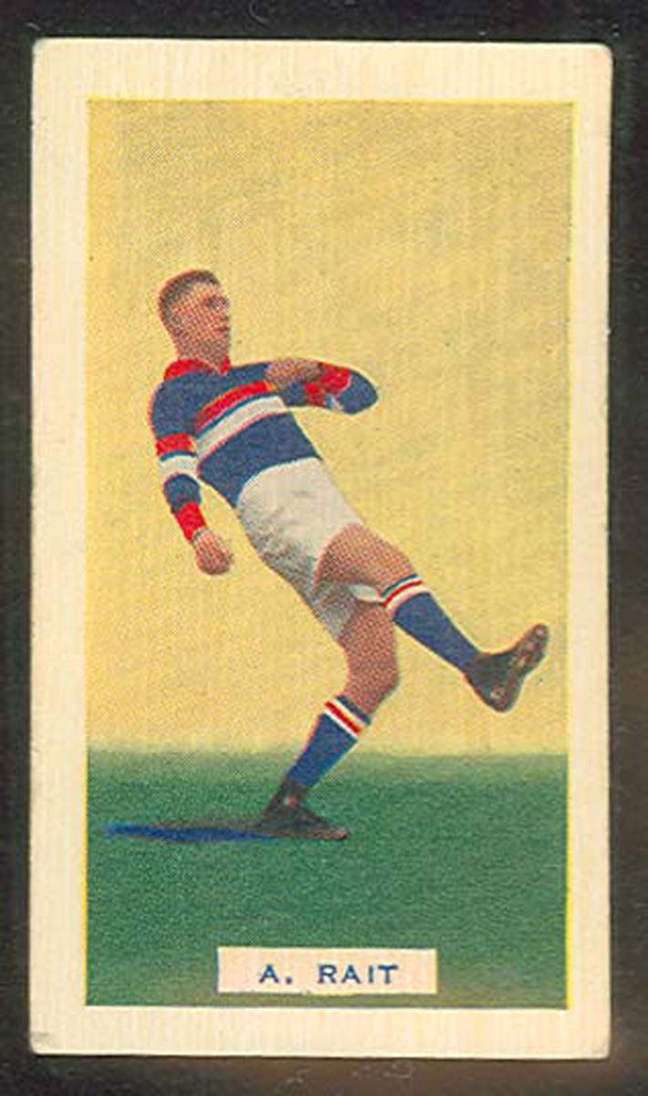 Trade card featuring Alan Rait c1930s - Australian Sports Museum