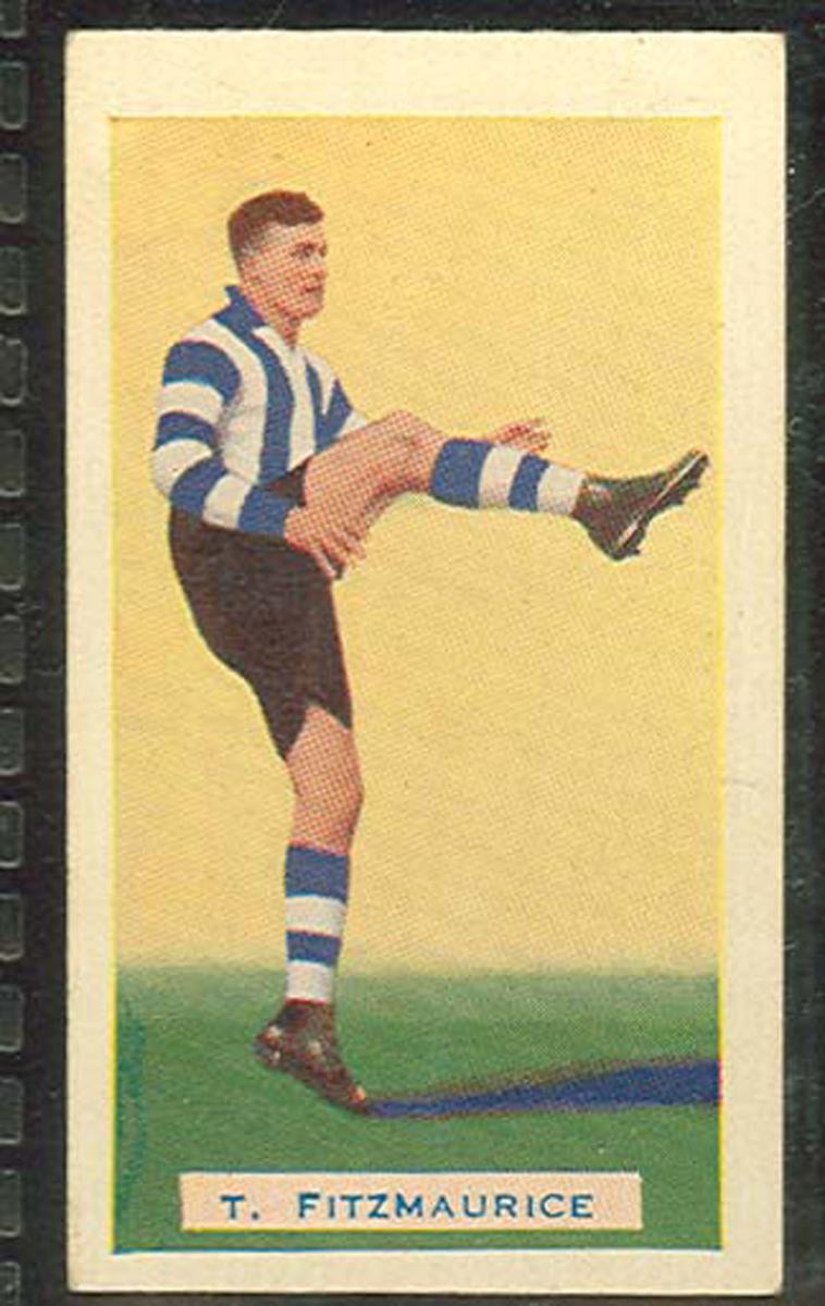 Trade card featuring Tom Fitzmaurice c1930s - Australian Sports Museum