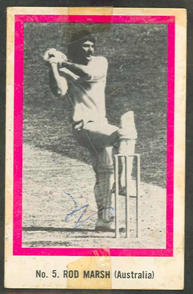 1974 Sunicrust (Sunicrust) Cricket Rod Marsh Trade Card - Australian ...