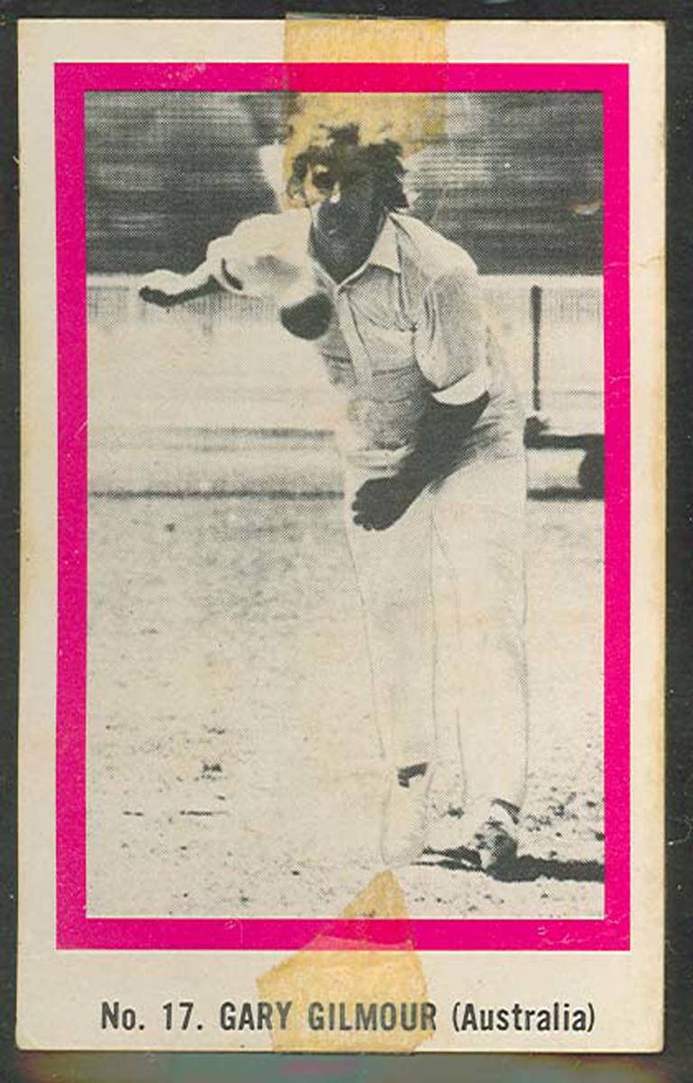 1974 Sunicrust (Sunicrust) Cricket Gary Gilmour Trade Card - Australian ...