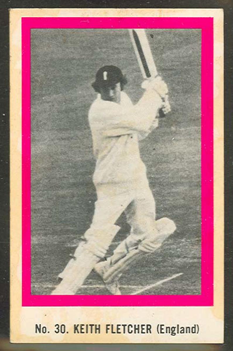 1974 Sunicrust (Sunicrust) Cricket Keith Fletcher Trade Card ...