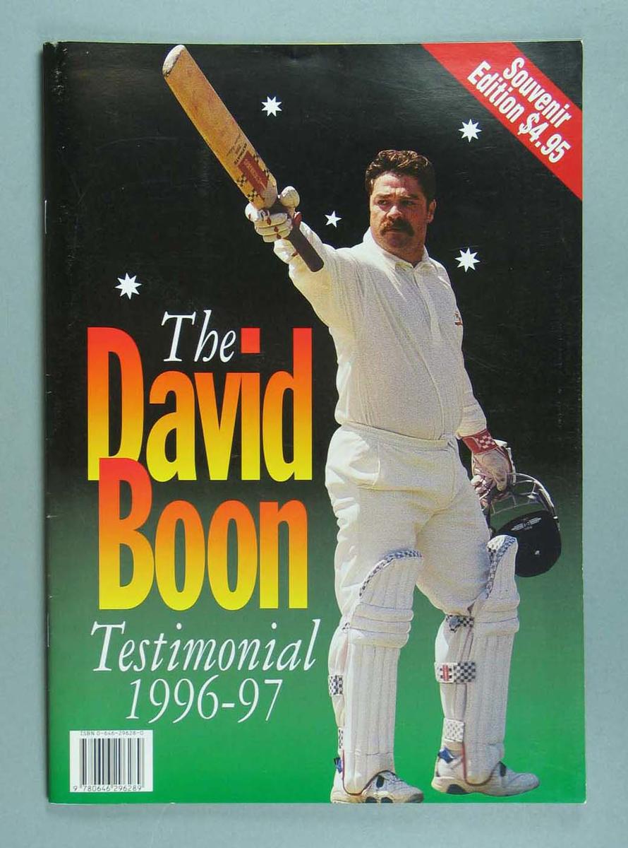 The David Boon testimonial 1996-97 souvenir edition. - Australian ...