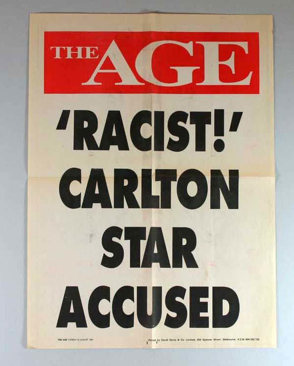 The Age headline poster, The Age headline poster,