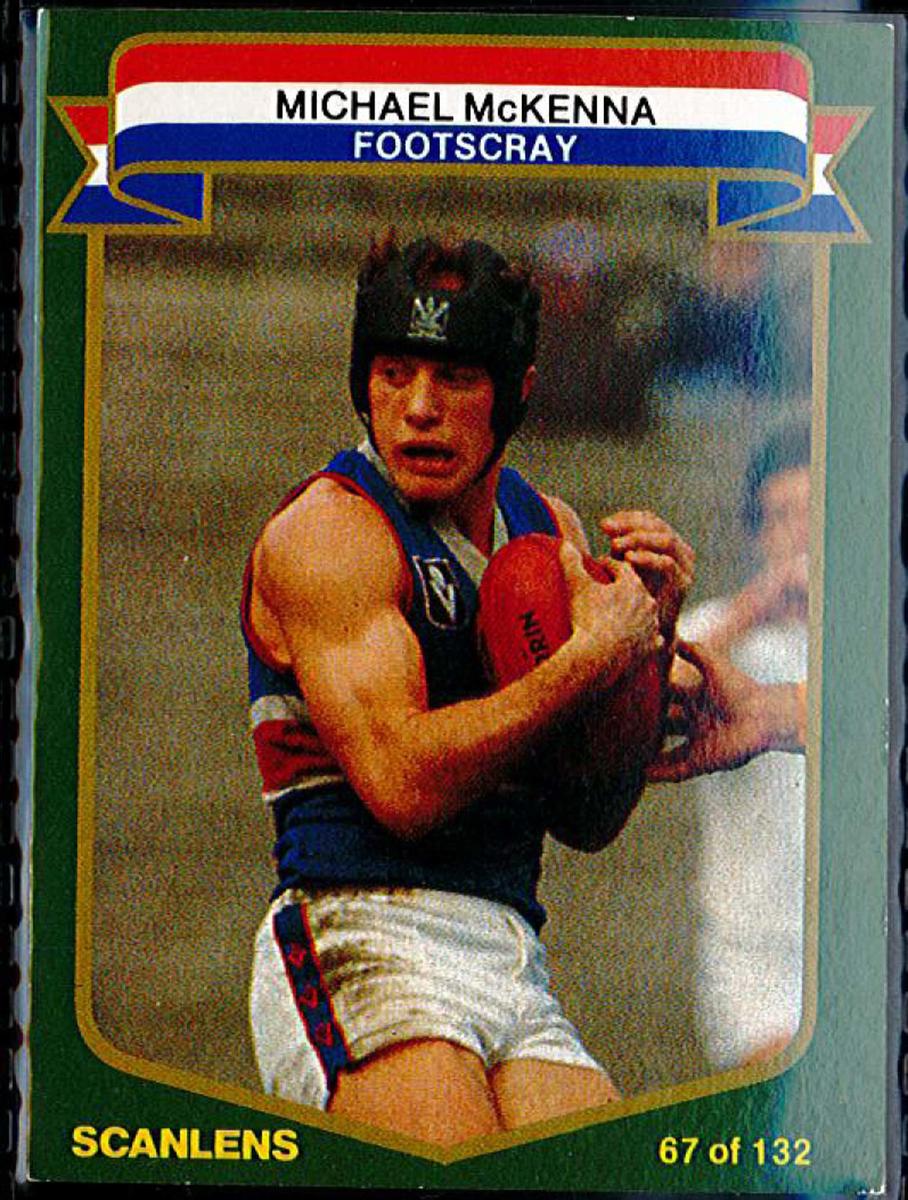 1985 Scanlens VFL Football Michael McKenna trade card - Australian ...