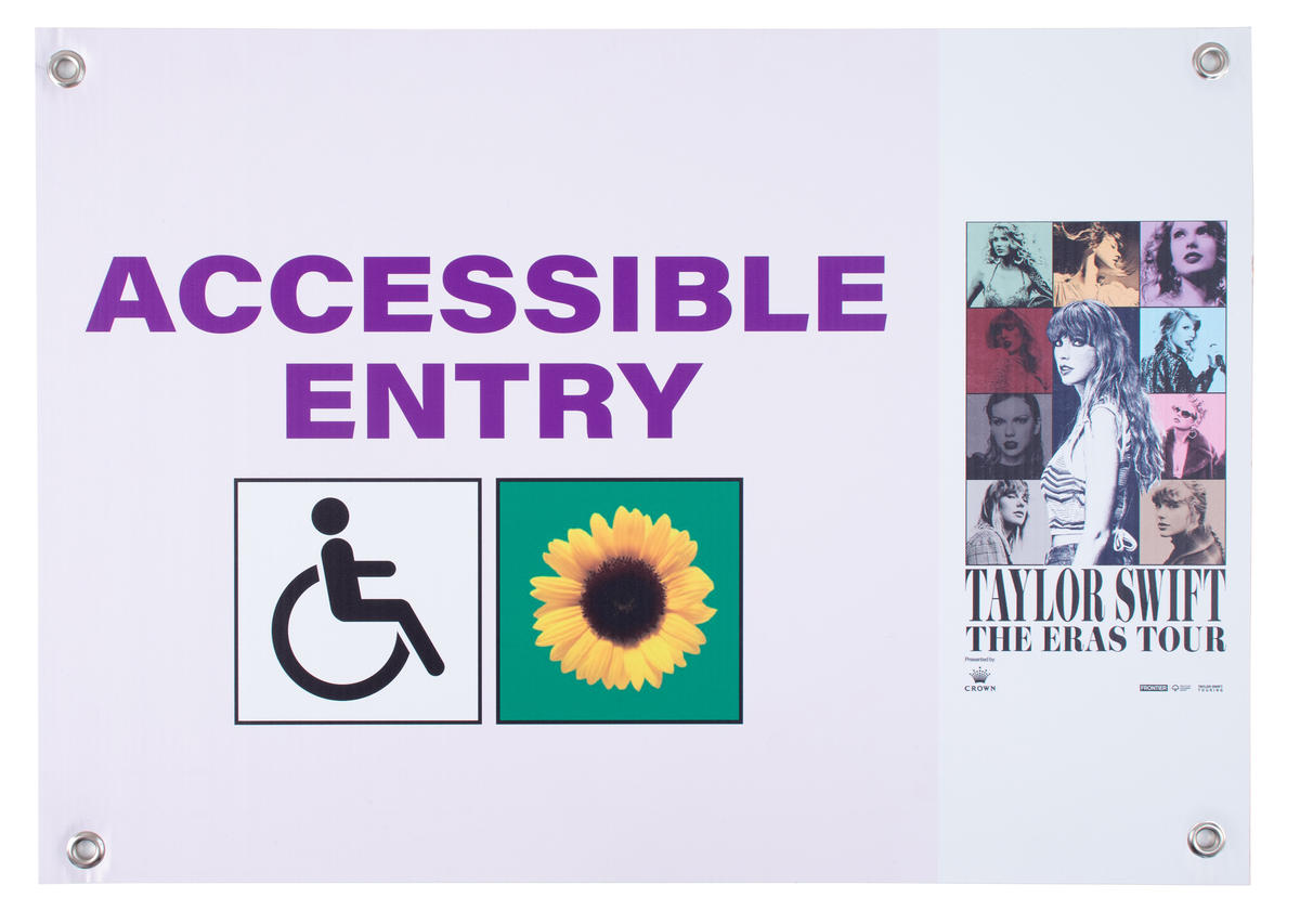 Accessability 'Sunflower' Signage, from the Taylor Swift The Eras Tour ...