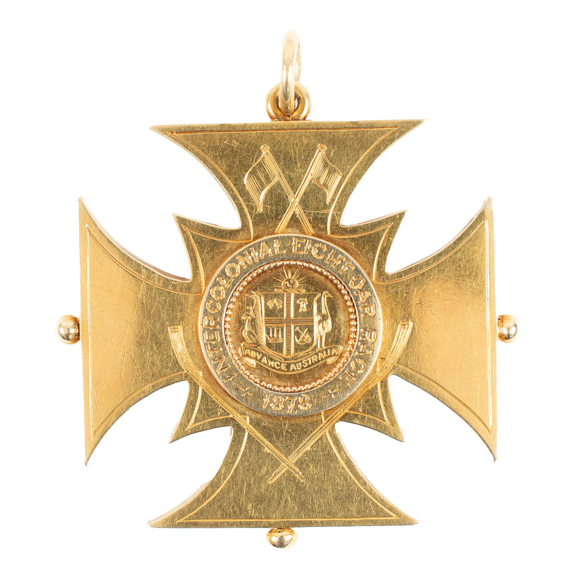 Medal, awarded to William H Tuckett, Intercolonial Eight Oar Race, 1878 ...