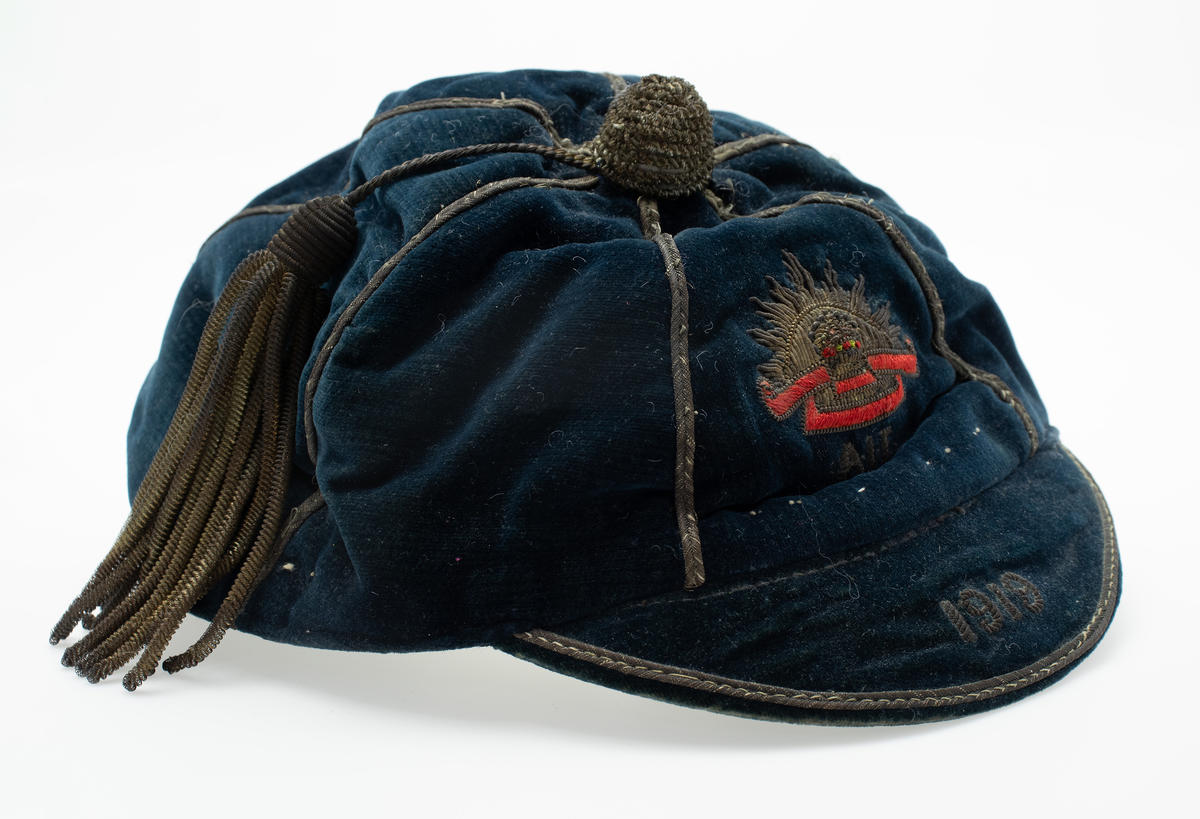 Australian Imperial Force Rugby Cap, worn by Lieutenant John Robert ...