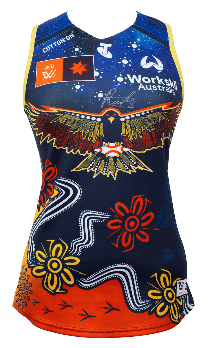 Adelaide Crows Football Club AFLW Indigenous guernsey, worn by Chelsea ...