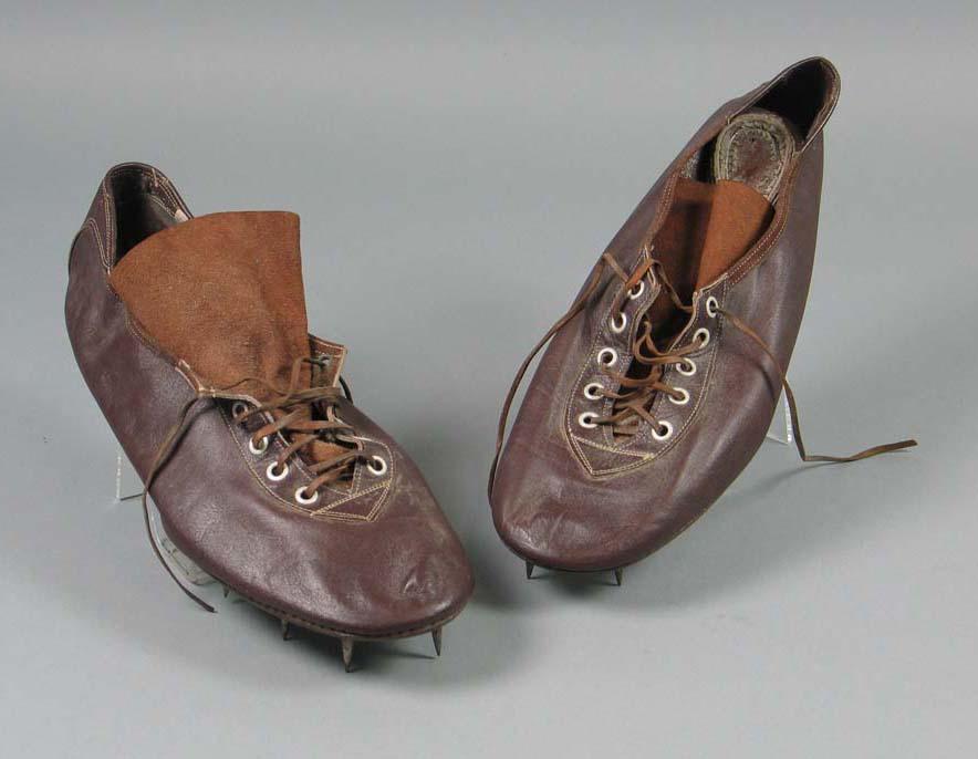 Pair of running shoes worn by Winsome Cripps, made by Hope Sweeney ...