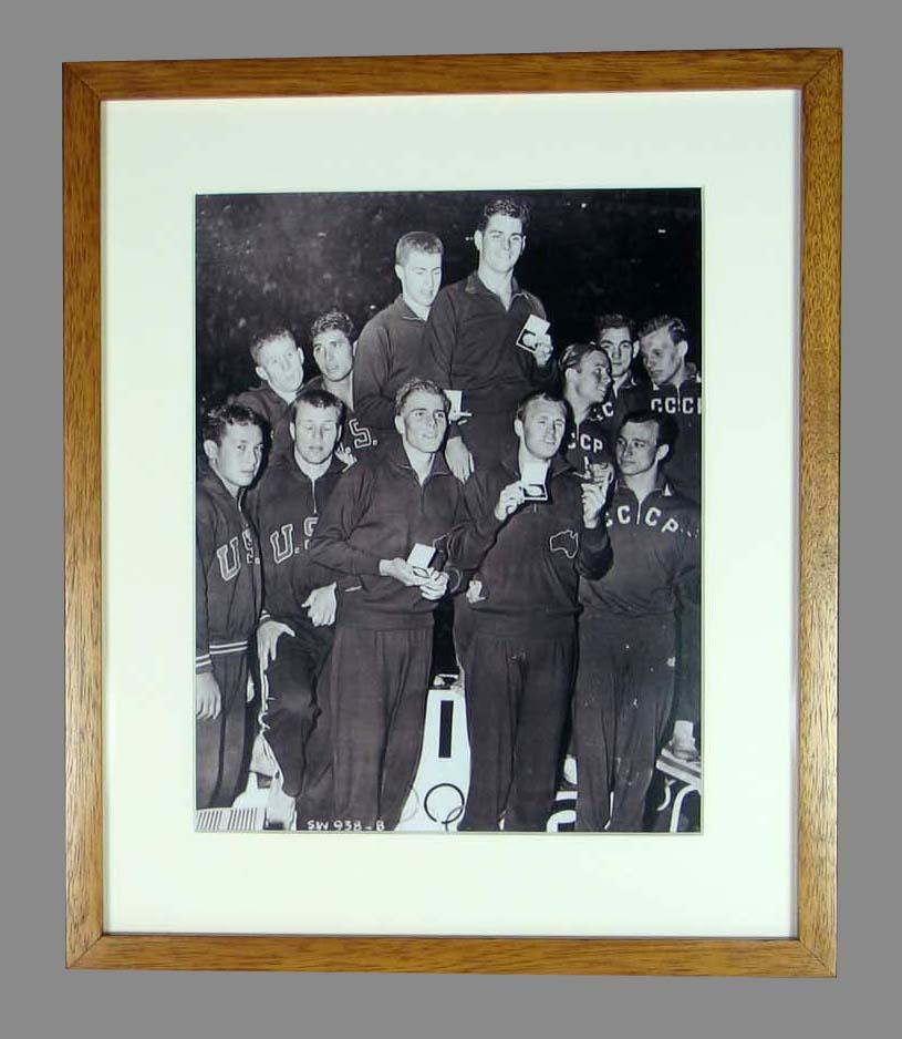 Reproduction Photograph Of 4 X 200m Freestyle Relay Teams 1956