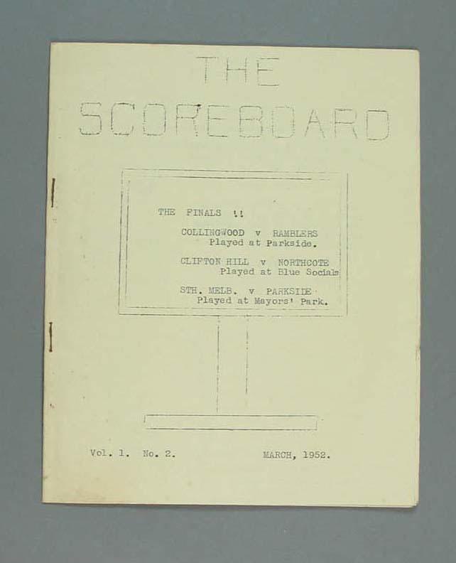 Magazine, 'The Scoreboard', Volume 1, Number 2, March 1952 ...