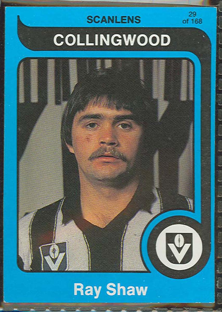 1980 Scanlens (Scanlens) Australian Football Ray Shaw Trade Card ...