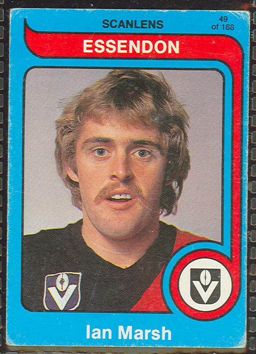 1980 Scanlens (Scanlens) Australian Football Ian Marsh Trade Card ...