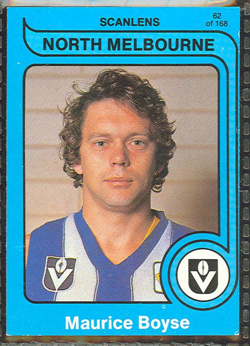 1980 Scanlens (Scanlens) Australian Football Maurice Boyse Trade Card ...